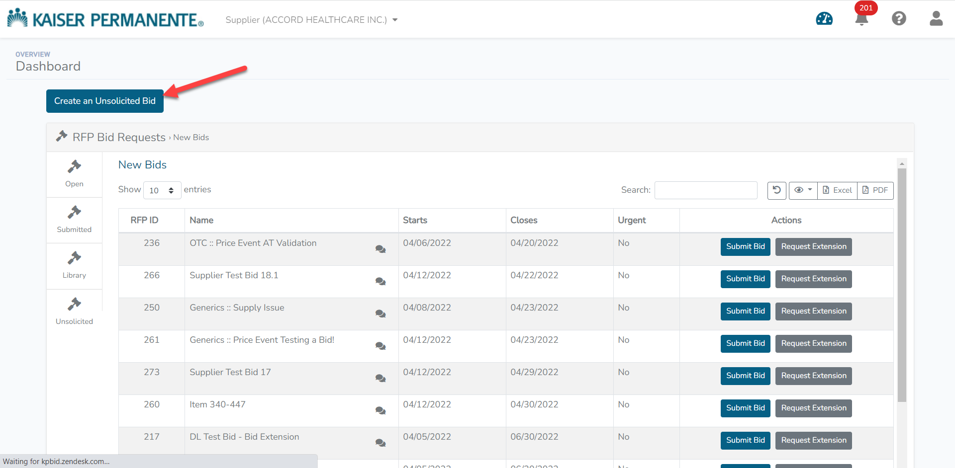 How to Submit an Unsolicited Bid – KP Bid Connect