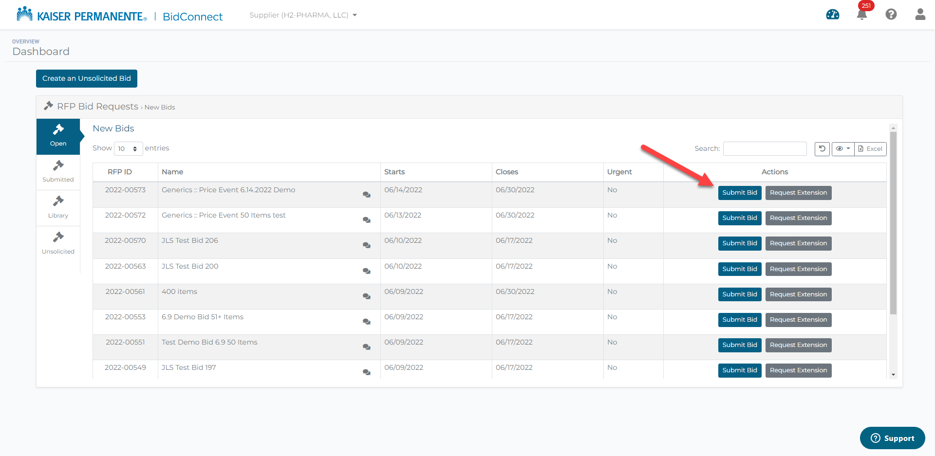 How to Submit a Response to a Bid Containing 50 or More Items – KP Bid ...